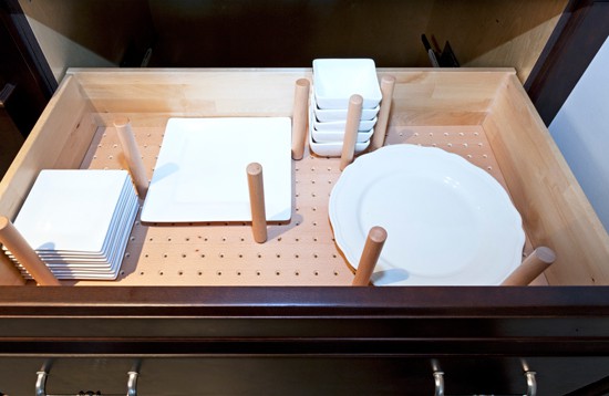 Adjustable Peg Board for Deep Drawers - Merit Kitchens Ltd.