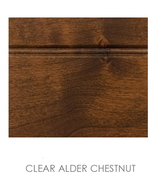 Clear Alder Chestnut Stain - Merit Kitchens Ltd.